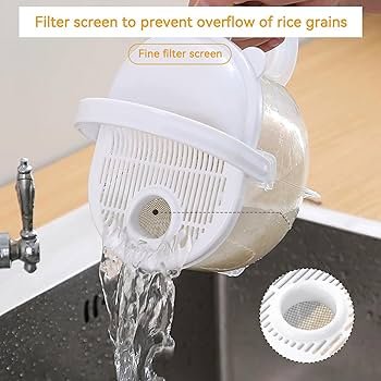 White Plastic Rice Washing Strainer – Flashcart